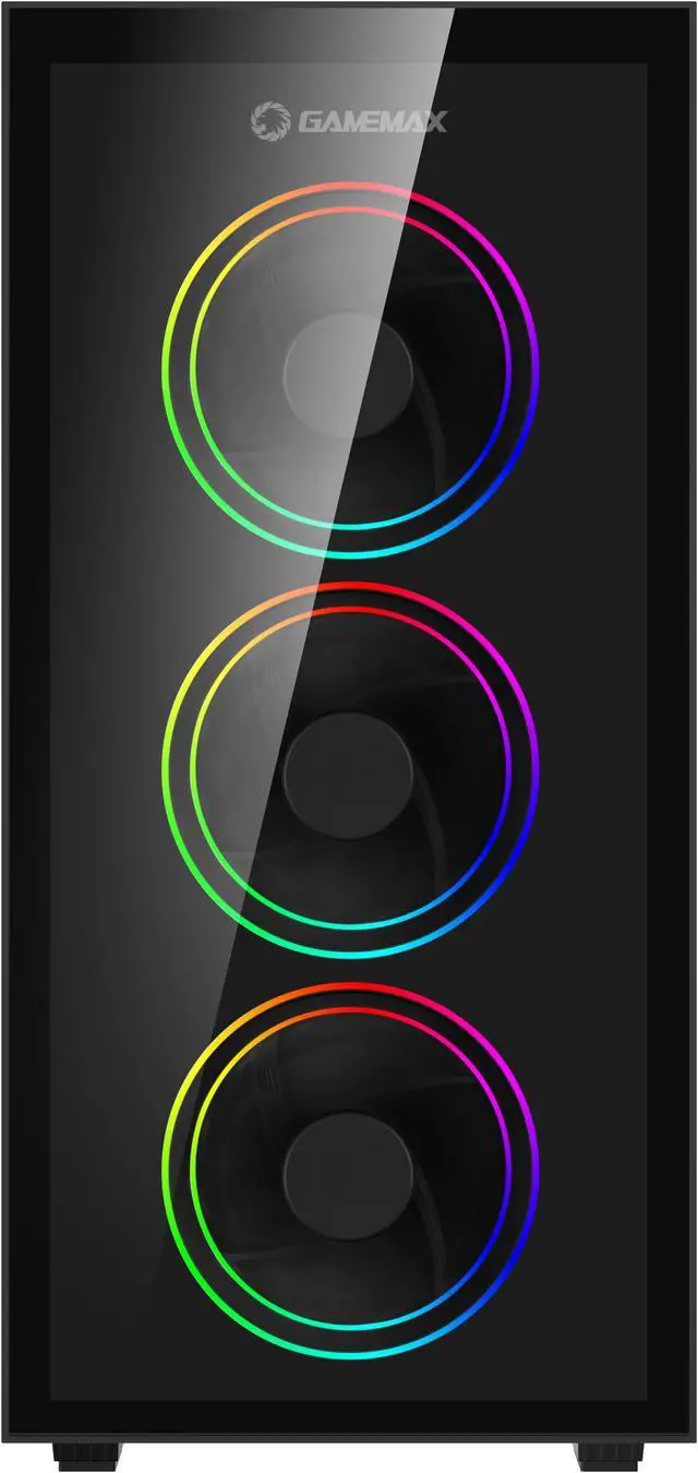 Open Box: Gamemax Draco XD Black USB3.0 Tempered Glass ATX Mid Tower ...