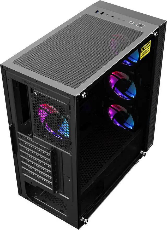 Open Box: Gamemax Draco XD Black USB3.0 Tempered Glass ATX Mid Tower ...