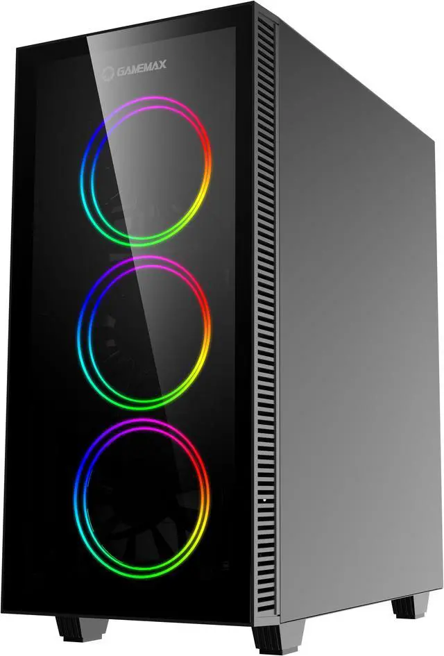 Open Box: Gamemax Draco XD Black USB3.0 Tempered Glass ATX Mid Tower ...