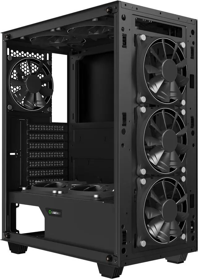 Open Box: Gamemax Draco XD Black USB3.0 Tempered Glass ATX Mid Tower ...