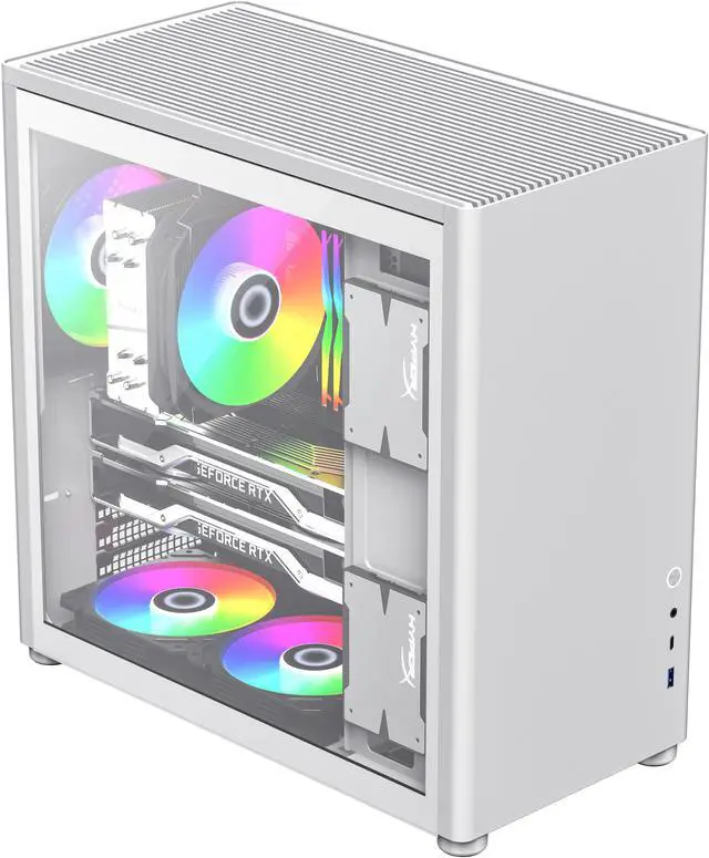 Gamemax Spark Pro Full White Steel/Tempered Glass USB3.0/Type C ATX Mid ...