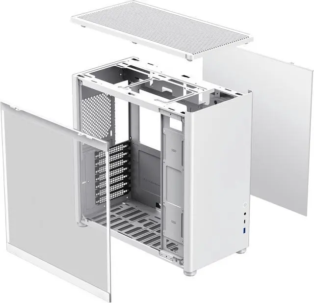 Gamemax Spark Pro Full White Steel/Tempered Glass USB3.0/Type C ATX Mid ...