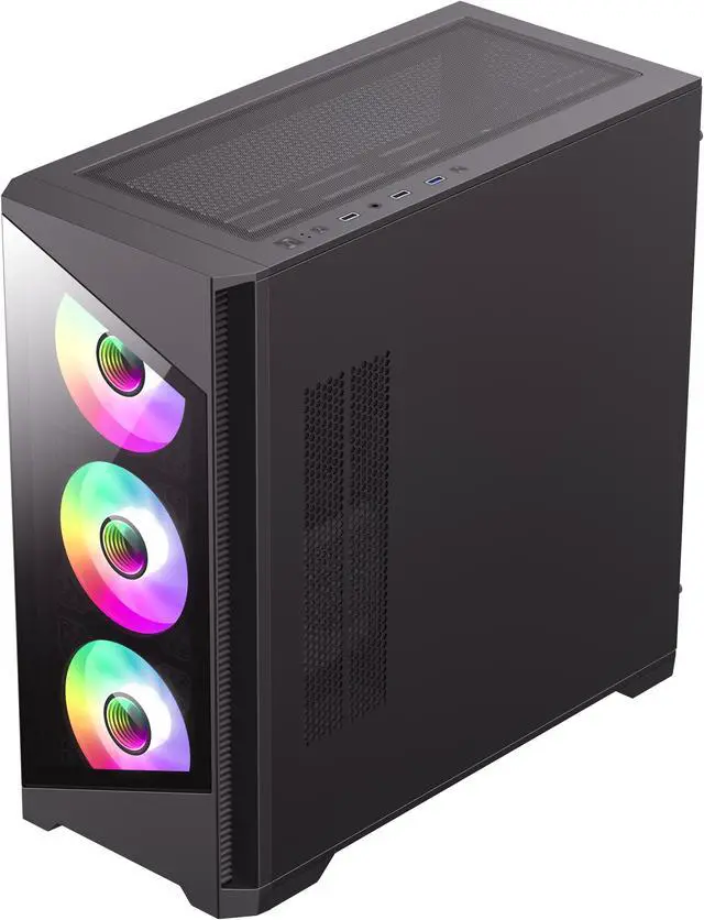 Open Box: Gamemax Destroyer TGB Black USB3.0 Tempered Glass Micro ATX ...