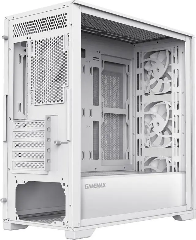Open Box: Gamemax Destroyer TGW White USB3.0 Tempered Glass Micro ATX ...