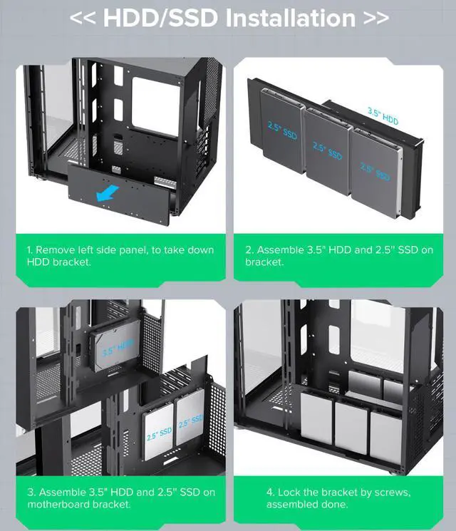 Gamemax Infinity BK Black USB3.0 /Type C Tempered Glass ATX Mid Tower ...