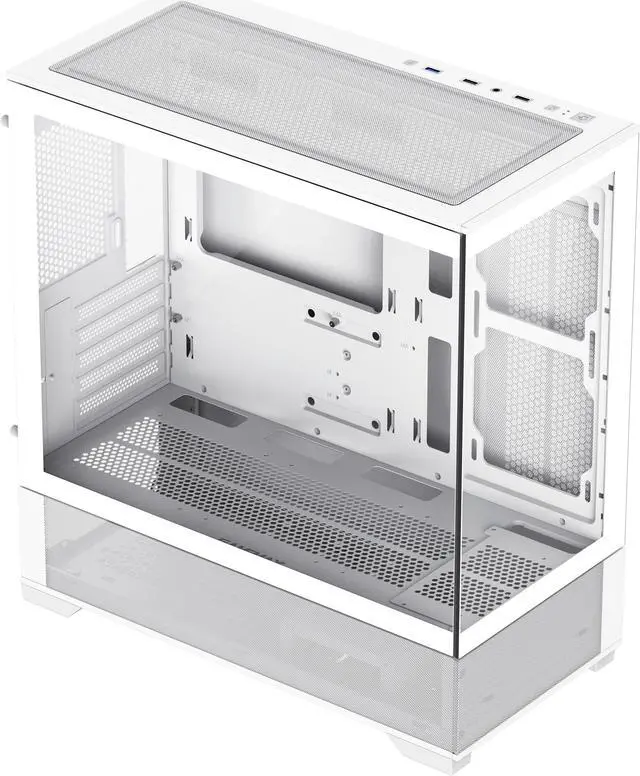GAMEMAX VISTA MW White USB3.0 Micro-ATX Tower Tempered Glass Computer ...