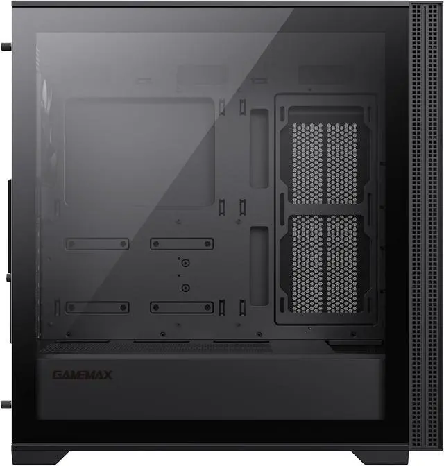 GAMEMAX Quest Black E-ATX PC Gaming Case-Pre-Installed 1X 120mm Black ...