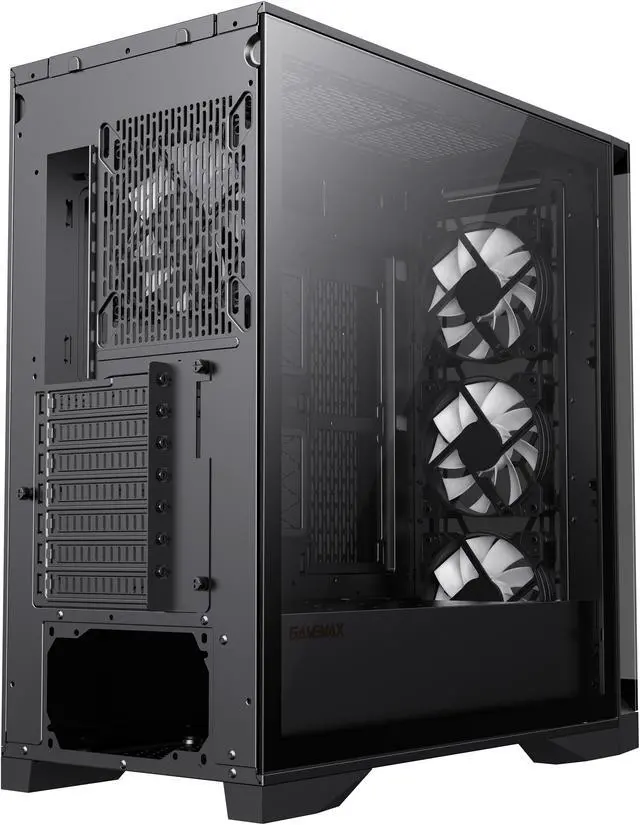 GAMEMAX Leader TG Black Full Tower Computer Case-Micro ATX / ATX / ITX ...
