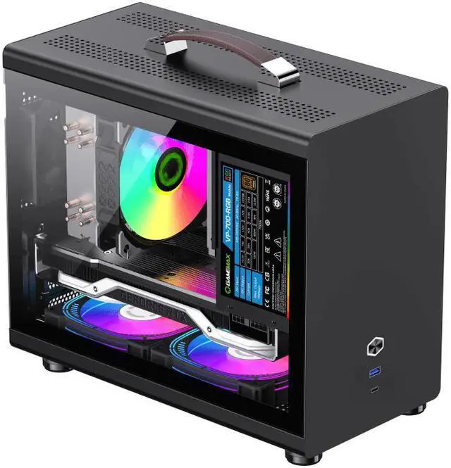 Open Box: GAMEMAX Spark Black Mini ITX Tempered Glass USB3.0 /Type C ...