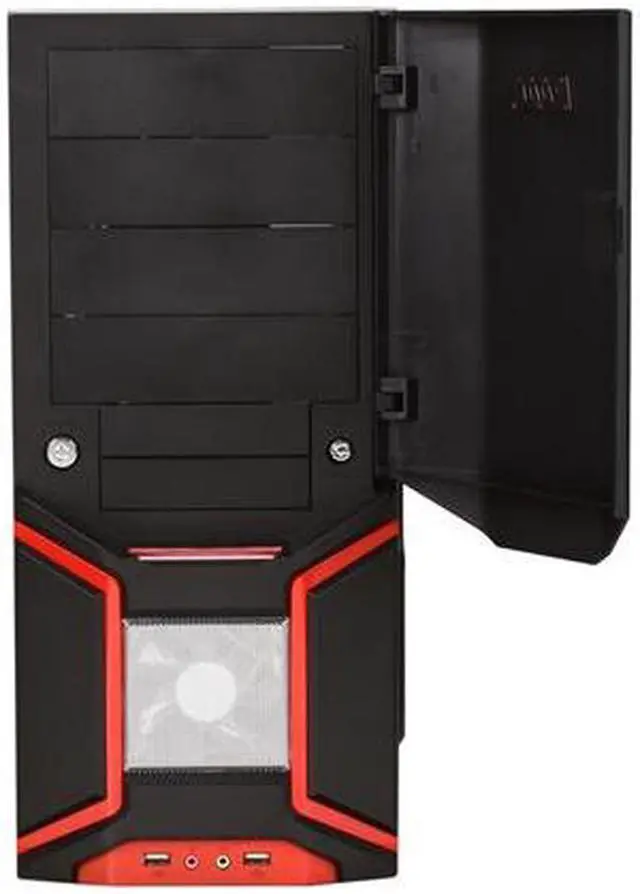 AZZA Orion 202 EVO Black / Red SECC Steel ATX Mid Tower Computer Case ...