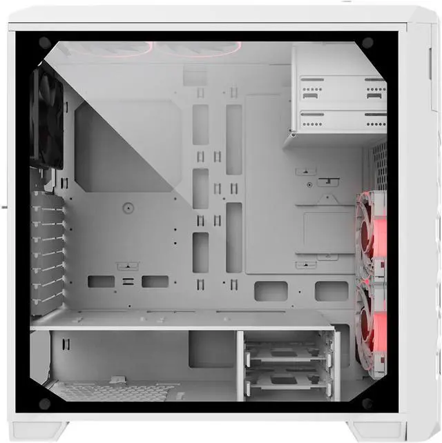 AZZA Storm Series CSAZ-6000RGB/W White SECC ATX Full Tower Computer ...