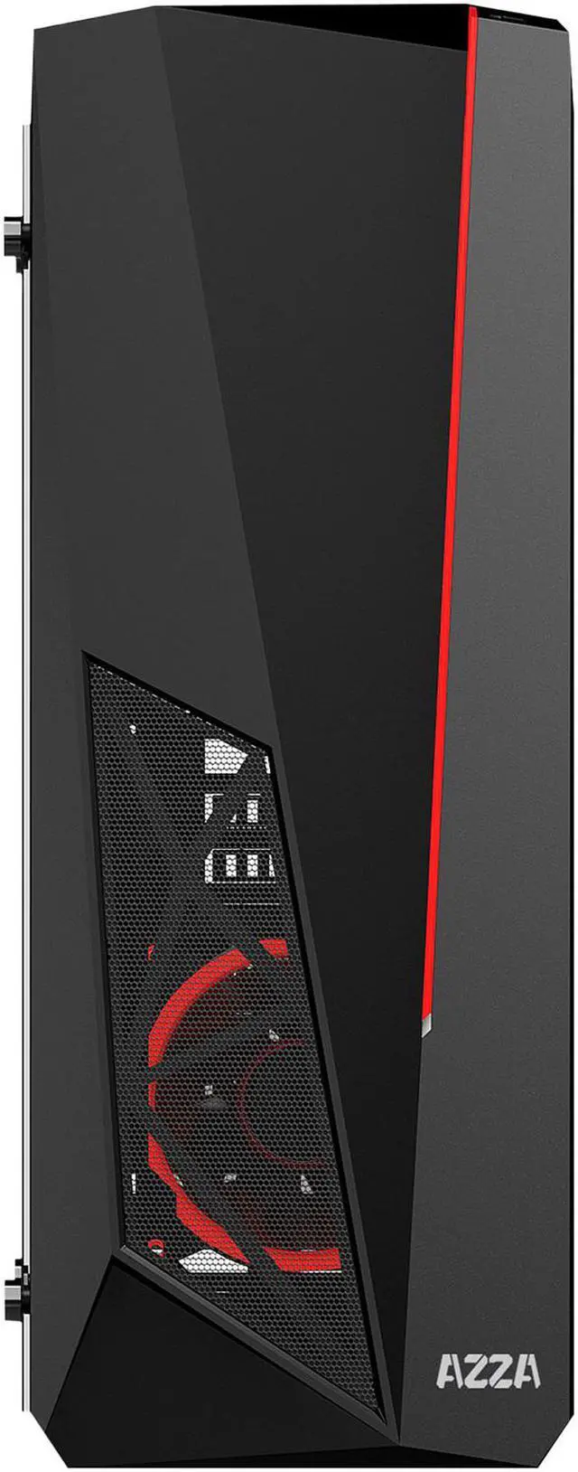 AZZA CSAZ-320 Black Steel/Tempered Glass ATX Mid Tower Computer Case ...