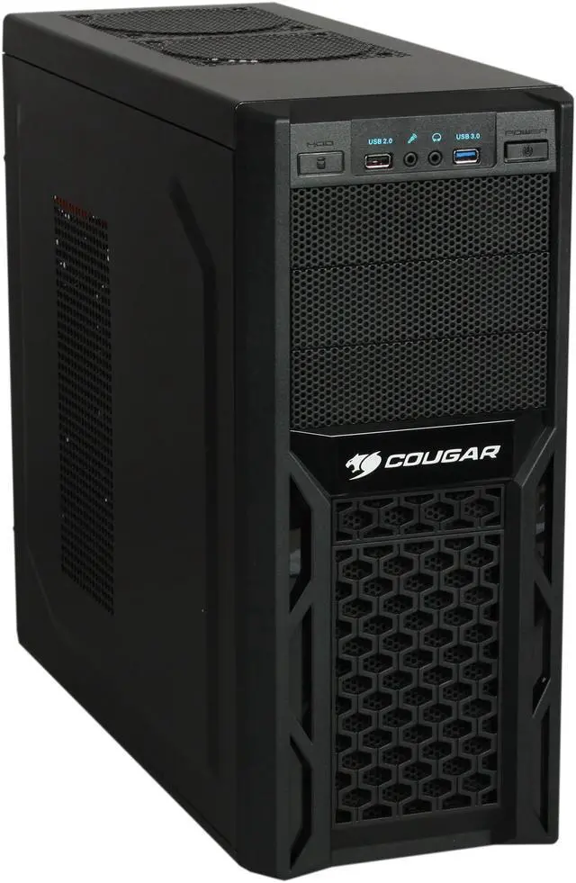 COUGAR Solution Black Steel ATX Mid Tower Computer Case with 12cm ...