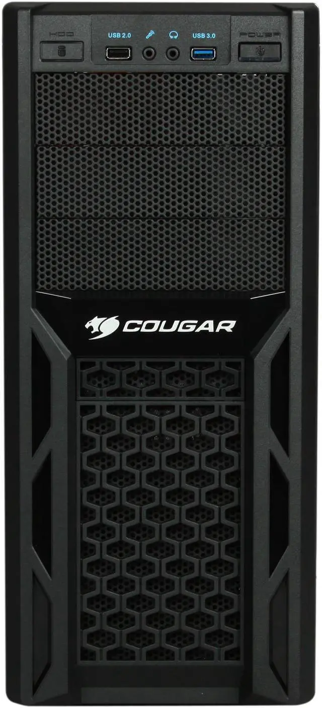 COUGAR Solution Black Steel ATX Mid Tower Computer Case with 12cm ...