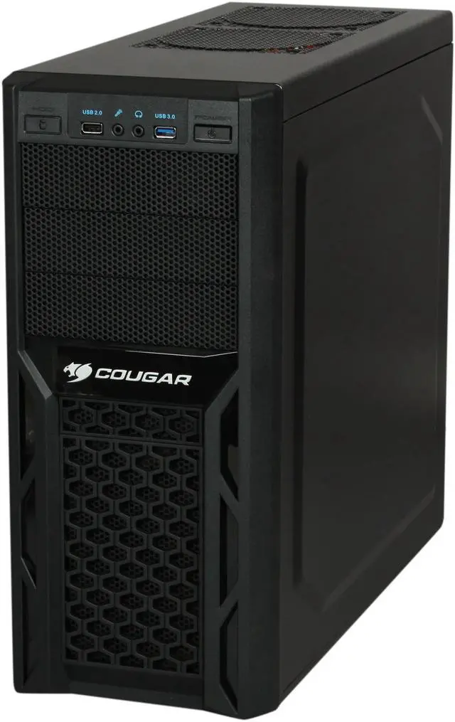 COUGAR Solution Black Steel ATX Mid Tower Computer Case with 12cm ...
