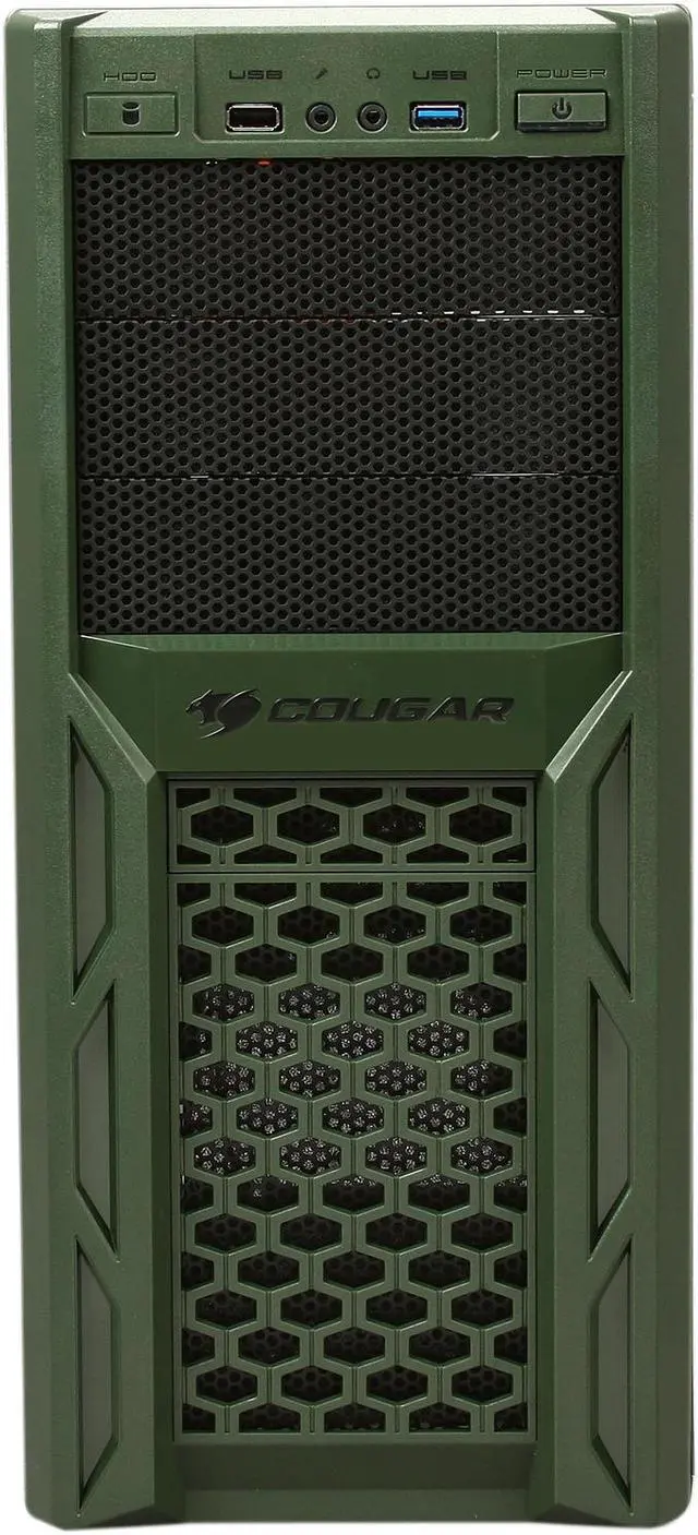 COUGAR Solution AF-2 Black & Army Green Steel ATX Mid Tower Computer ...