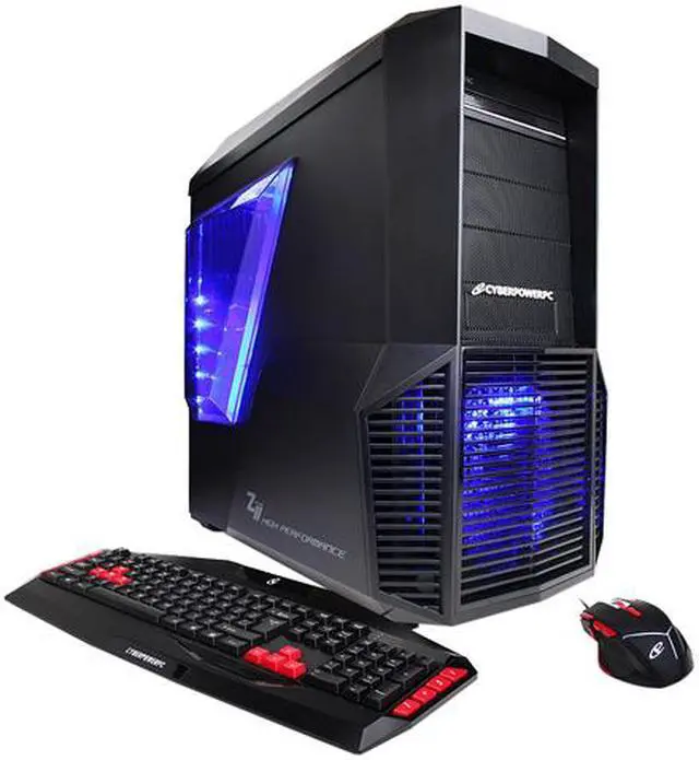 CyberPowerPC CS-437-103 Black / Blue Zalman Z11 Mid-Tower Gaming Case ...