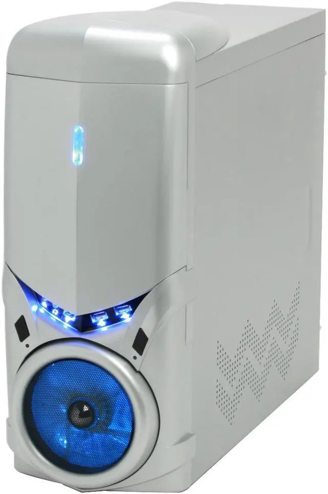 Powertek PT-eviltek-case100 Silver Computer Case W/Side Panel Window ...