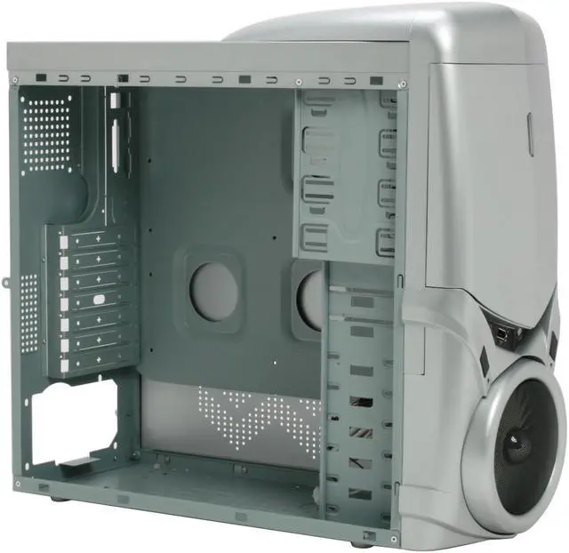Powertek PT-eviltek-case100 Silver Computer Case W/Side Panel Window ...