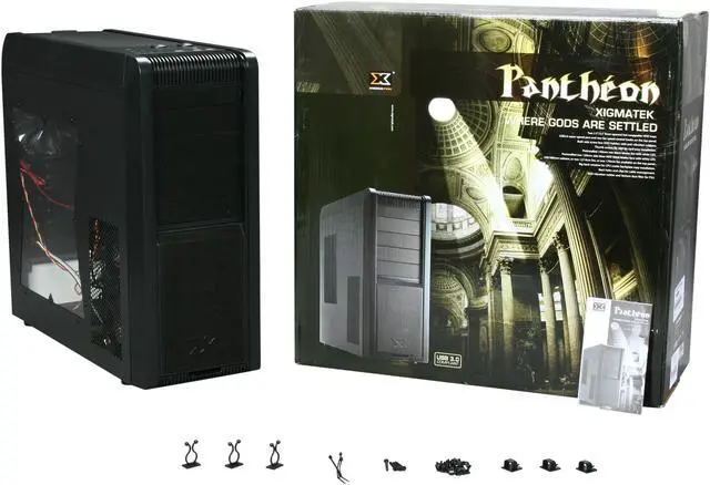 Xigmatek PANTHEON BLACK WITH WINDOW CPC-T46DB-U02 Black Computer Case ...