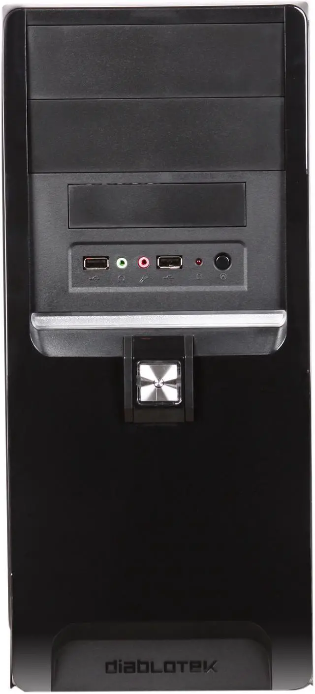 Diablotek CPA-0280 Black SGCC Steel Elite ATX Mid Tower Computer Case ...