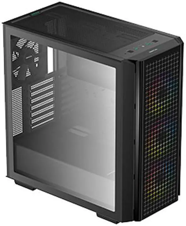 DeepCool CG540 Mid-Tower ATX Case, Tempered Glass Front and Side Panels ...