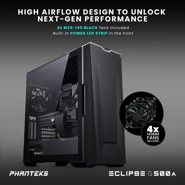 Phanteks Eclipse G500A Performance Edition, High Performance Mid-Tower ...