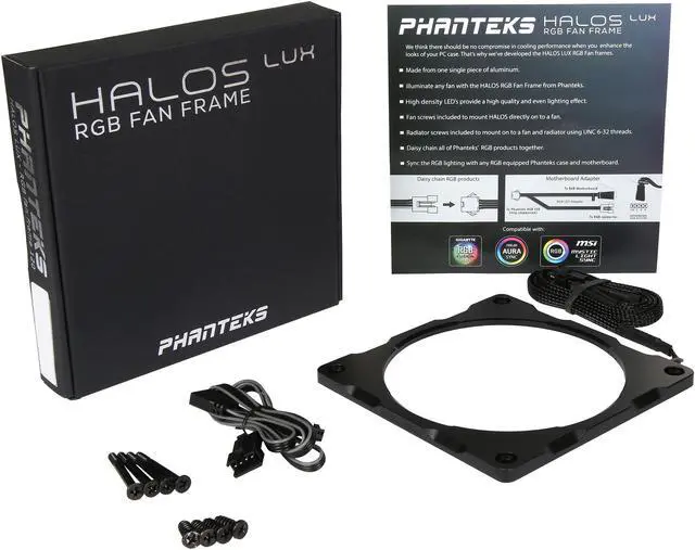 Phanteks PH-FF120RGBA Halos Lux RGB Fan Frame – High density LEDs, RGB ...