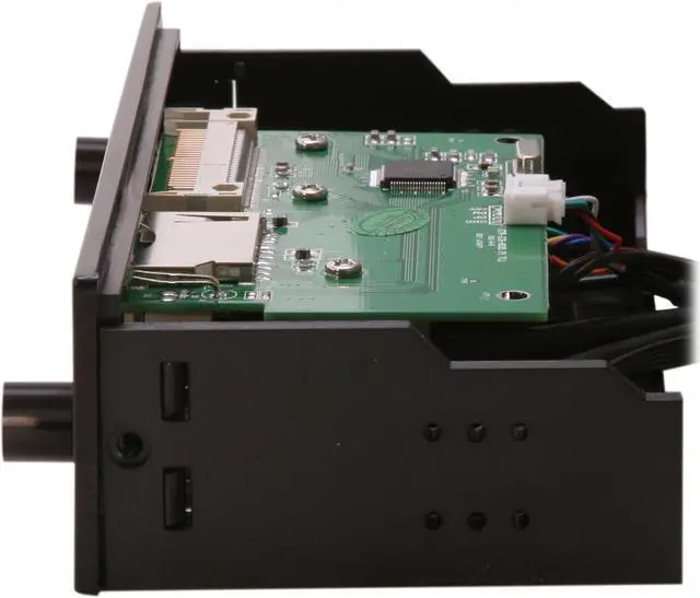 nMEDIAPC ZE-C288 Black Aluminum Panel 5.25" Bay All-in-one USB 2.0 Card ...