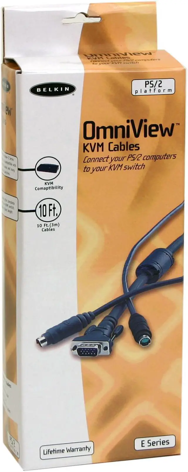 Open Box: BELKIN 10 ft. OmniView PS/2 KVM Cables - Newegg.com
