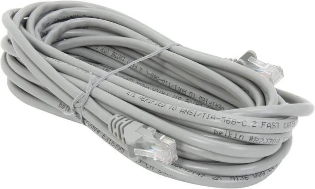 Belkin A3L791-25-S 25ft Cat5e Snagless Network Patch Cable – Gray - Newegg.com