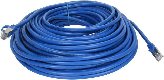 Rosewill RCW-100-CAT6a-BL 100 ft. Twist Pair (STP) Enhanced 550MHz ...