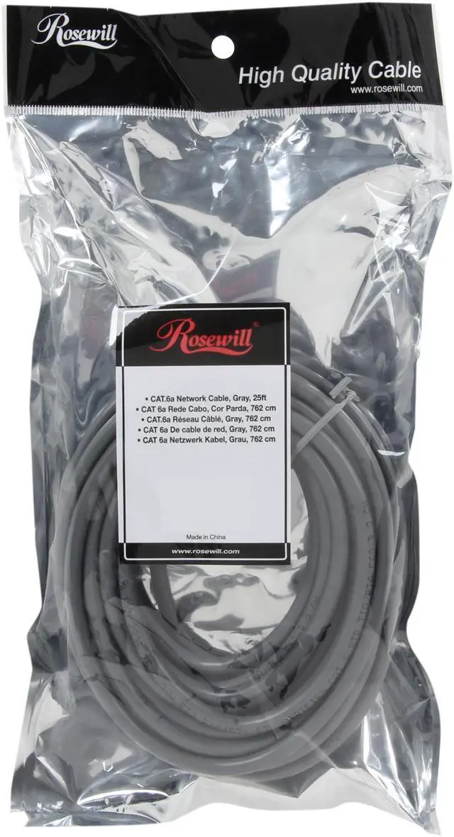 Rosewill RCW-25-CAT6a-GE 25 ft. Twist Pair (STP) Enhanced 550MHz ...