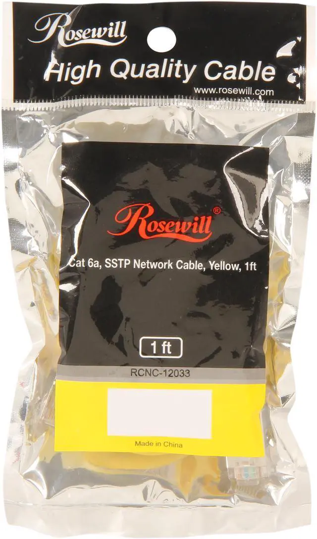 Rosewill RCNC-12033 1 ft. Cat 6A Screened Shielded Twist Pairing (SSTP ...