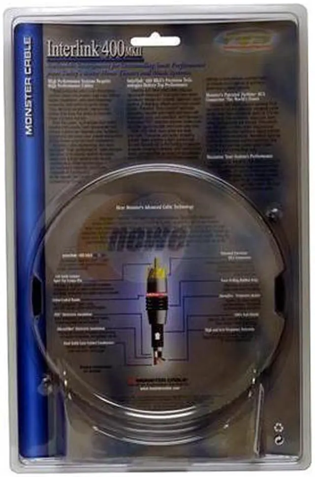 Monster Cable I400MKII-1M 3.3 ft. Interlink 400 MkII Bandwidth Balanced ...
