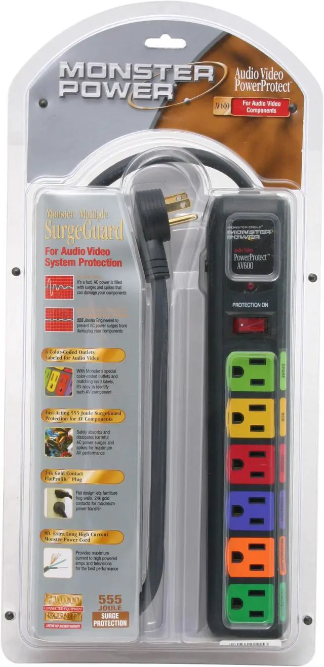 Monster - PowerProtect w/ Surge Protection (AV-600) - Newegg.com