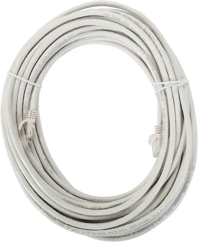 ATHENA CLH-NC6U35-WH 35ft Cat6 UTP Patch Cable, white color, 24awg ...
