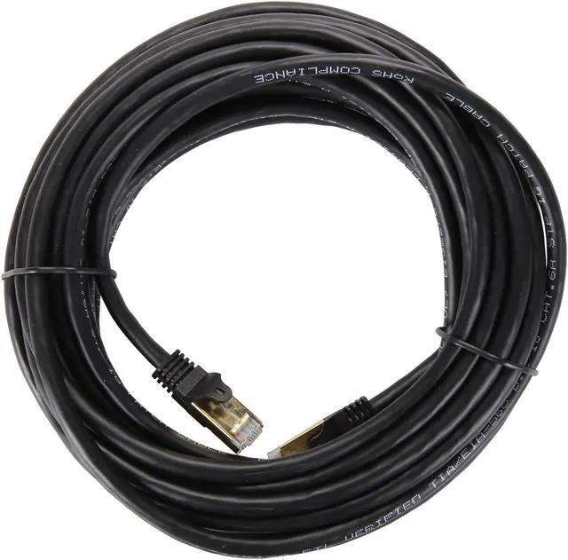 ATHENA CLH-NC6AS25-BK 25ft Cat6A STP Patch Cable, black color, 26awg ...