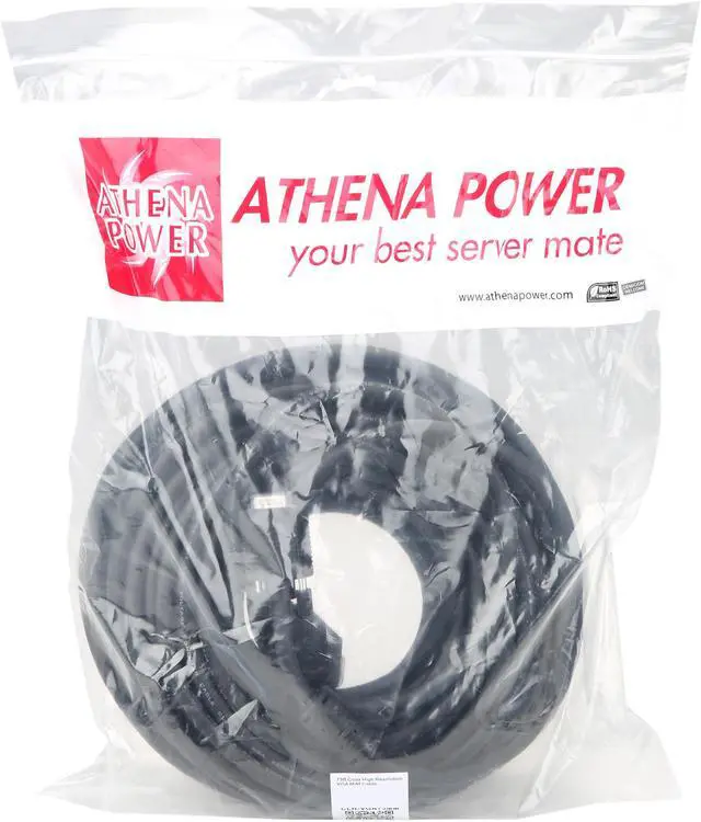 Athena Power CLH-VGA75MM 75 ft. Coax High Resolution VGA Monitor Cable ...