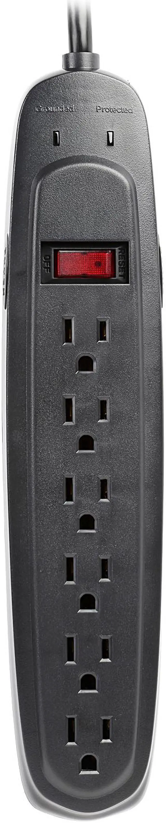 4 Feet 6 Outlets 900 Joules Home / Office Surge Protector (DX-S114201 ...