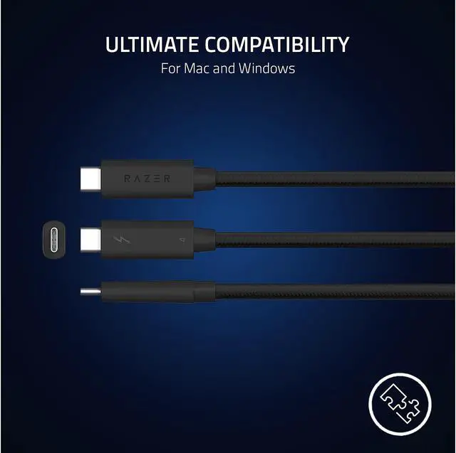 Open Box: Razer Thunderbolt 4 Cable (0.8m / 2.5ft): Up to 40 Gigabits ...