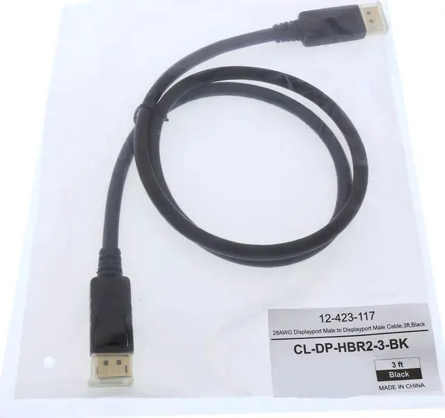 Open Box: Coboc CL-DP-HBR2-3-BK 3 ft. DisplayPort Cable - Newegg.com
