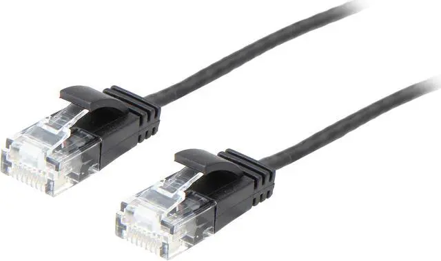 Coboc 5PKSLCAT6A-1BK 5-Pack Ultra Slim CAT6A up to 10 Gigabit UPT ...