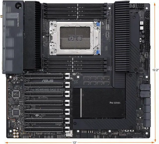 ASUS PRO WS WRX80E-SAGE SE WIFI sWRX8 Extended ATX AMD Motherboard ...