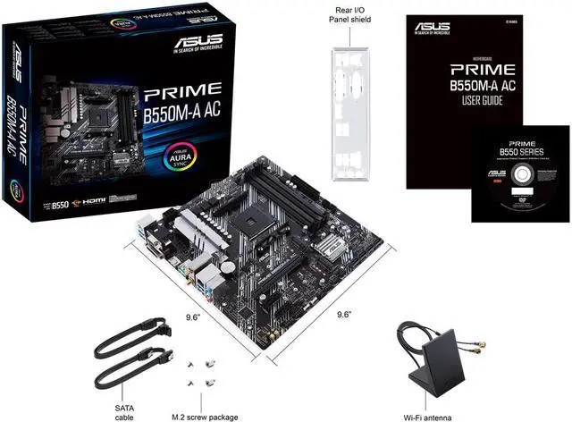 Open Box: ASUS PRIME B550M-A AC-GSI AM4 Micro ATX AMD Motherboard, ABS ...