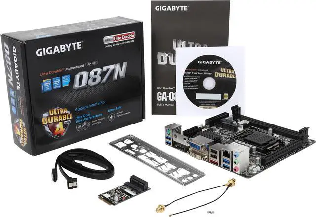 GIGABYTE GA-Q87N LGA 1150 Intel Q87 SATA 6Gb/s USB 3.0 Mini ITX Intel ...