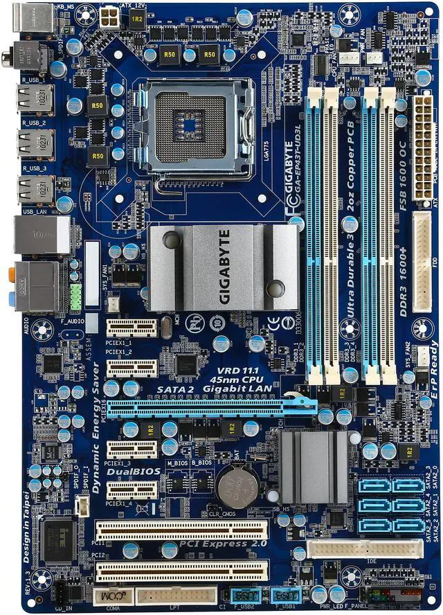 Refurbished: GIGABYTE GA-EP43T-UD3L LGA 775 ATX Intel Motherboard ...