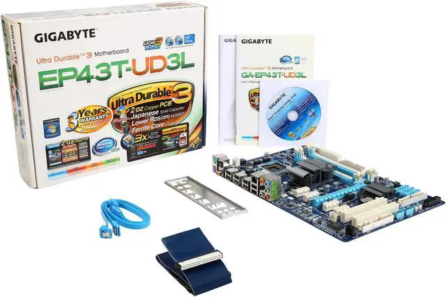 Refurbished: GIGABYTE GA-EP43T-UD3L LGA 775 ATX Intel Motherboard ...