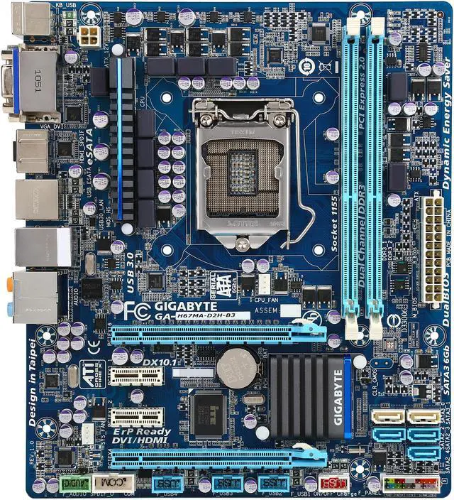 Open Box: GIGABYTE GA-H67MA-D2H-B3 (rev. 1.0) LGA 1155 Micro ATX Intel ...