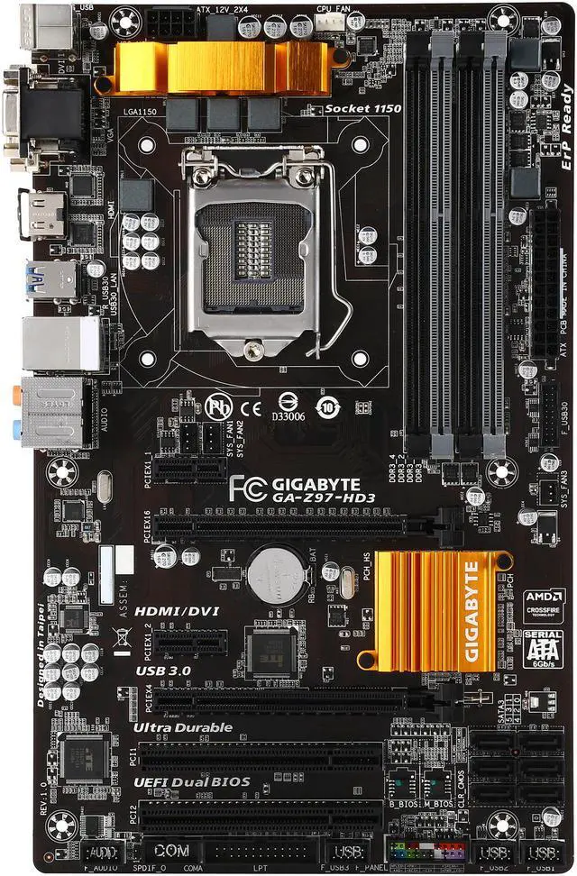 Open Box: GIGABYTE GA-Z97-HD3 (rev. 2.0) ATX Intel Motherboard ...